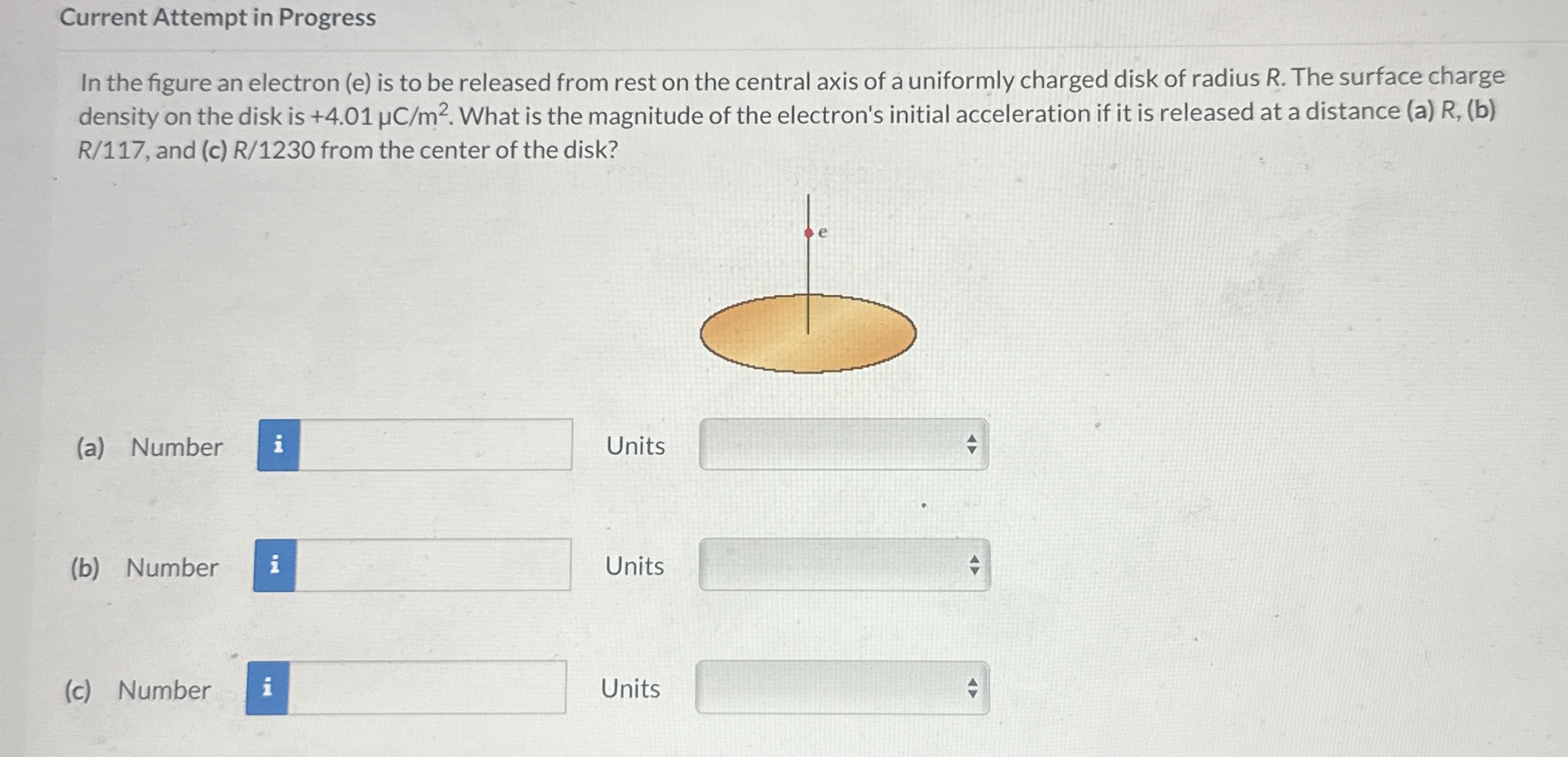 Solved Current Attempt in ProgressIn the figure an electron | Chegg.com