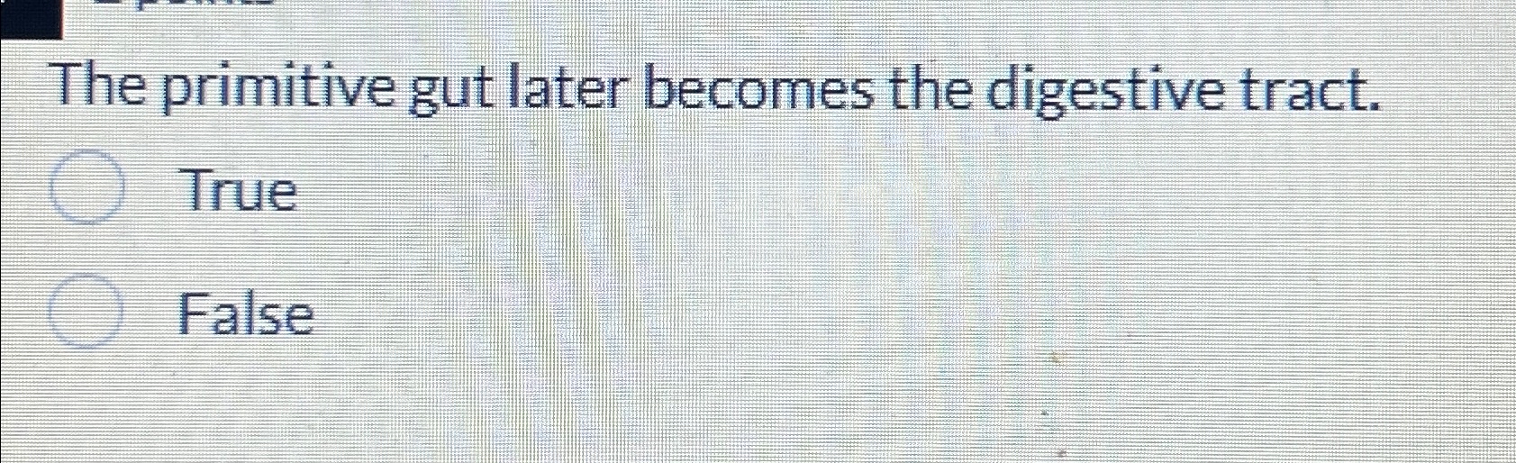 Solved The primitive gut later becomes the digestive | Chegg.com