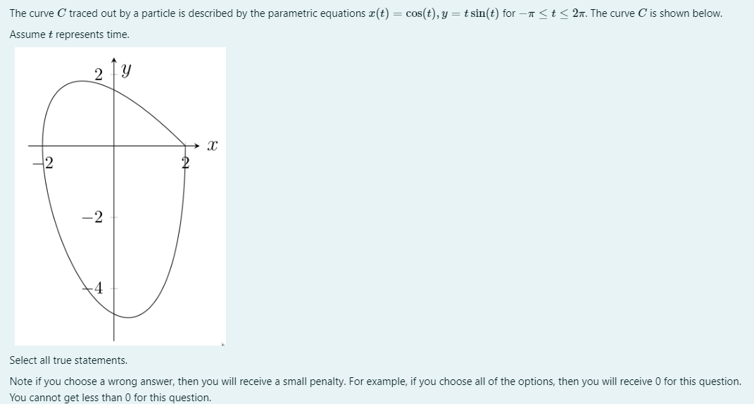 The curve C ﻿traced out by a particle is described by | Chegg.com