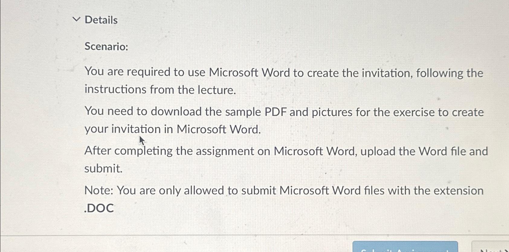 Solved DetailsScenario:You are required to use Microsoft | Chegg.com