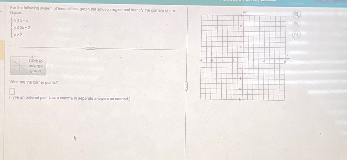 Solved For the following system of inequalities, graph the | Chegg.com