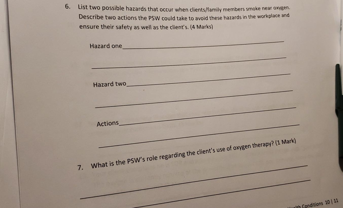 Solved 6. List two possible hazards that occur when | Chegg.com