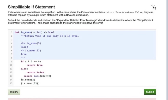 Solved PyTA Practice (lf/Else) - Part 1 of 1 -15 Expected an | Chegg.com