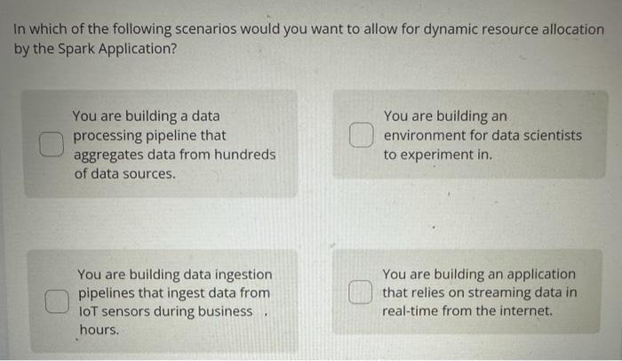 Solved There are three ways in which Spark | Chegg.com