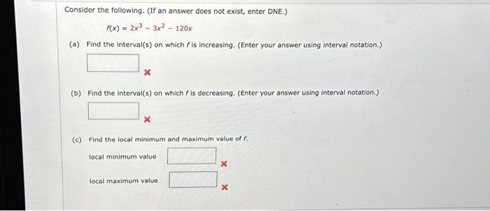 Solved Consider the following. (If an answer does not exist, | Chegg.com