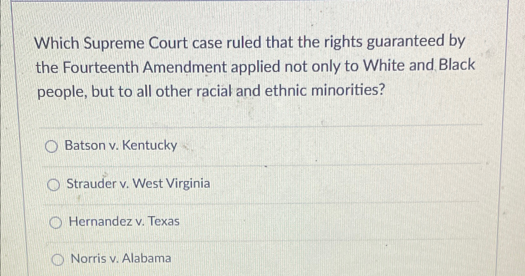 Solved Which Supreme Court case ruled that the rights | Chegg.com