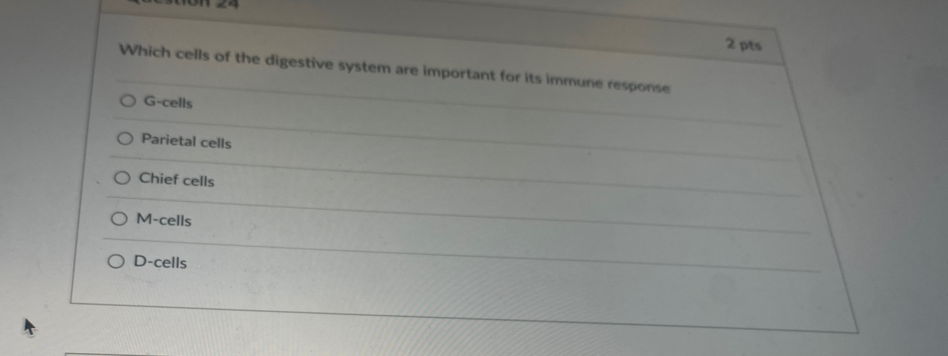 Solved Which cells of the digestive system are important for | Chegg.com