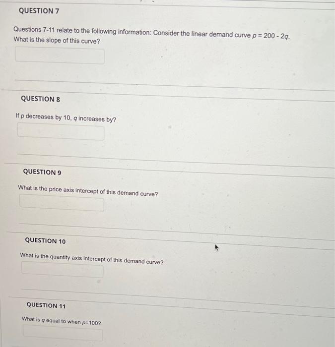 Solved Questions 7-11 relate to the following information: | Chegg.com