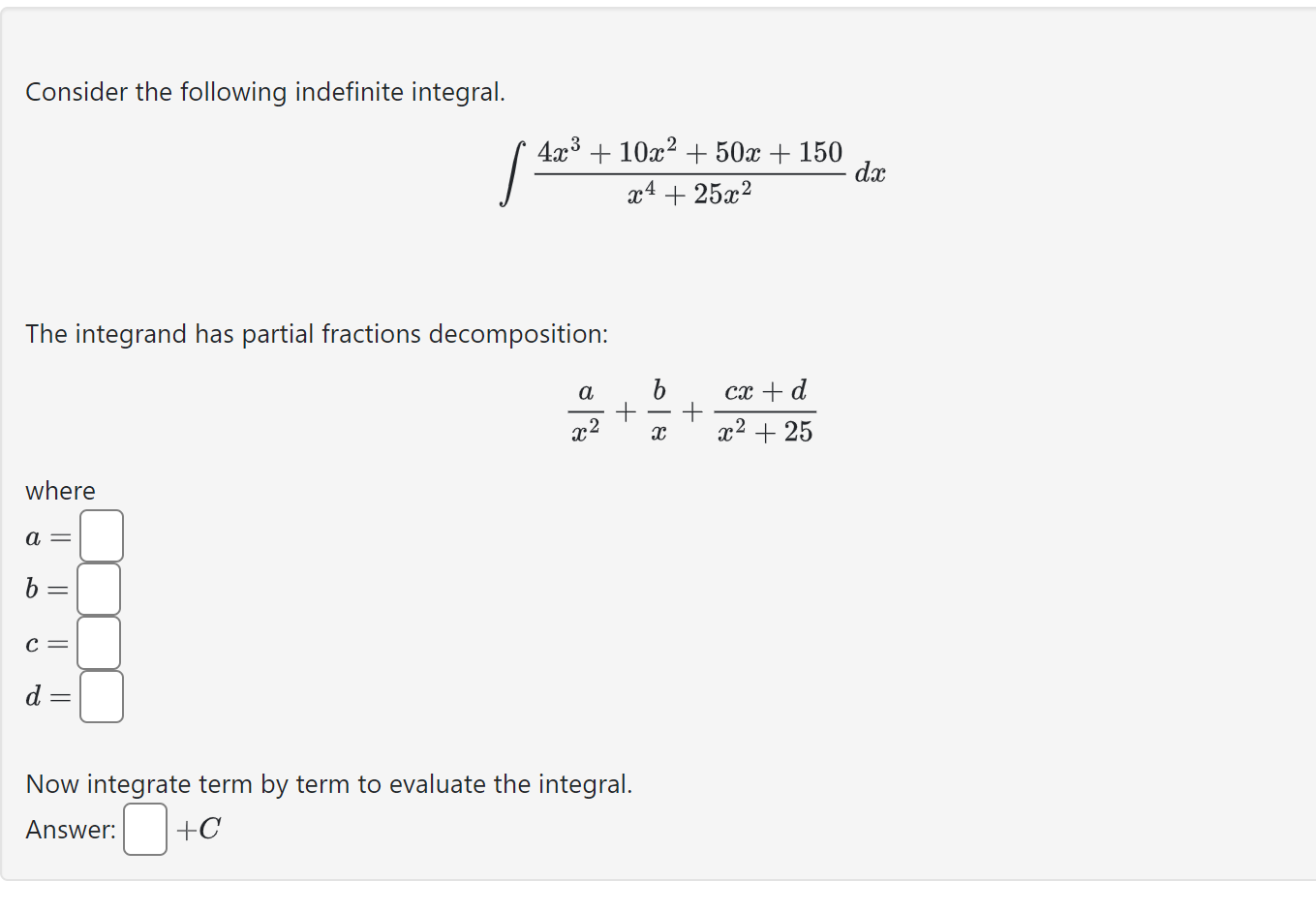 Solved Consider the following indefinite | Chegg.com
