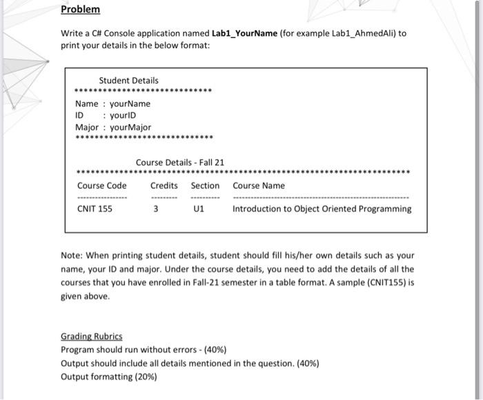 Solved Problem Write A C Console Application Named