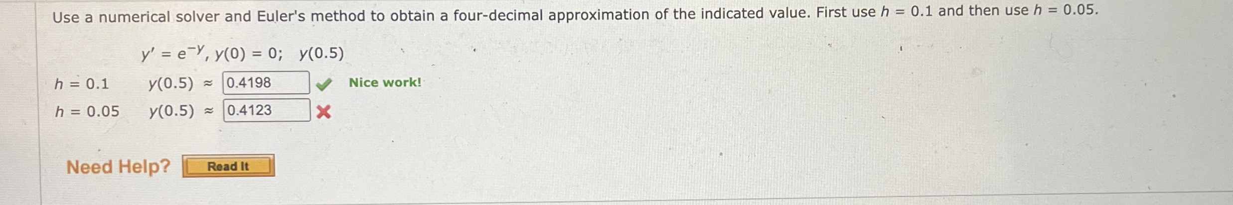 Solved Use a numerical solver and Euler's method to obtain a | Chegg.com