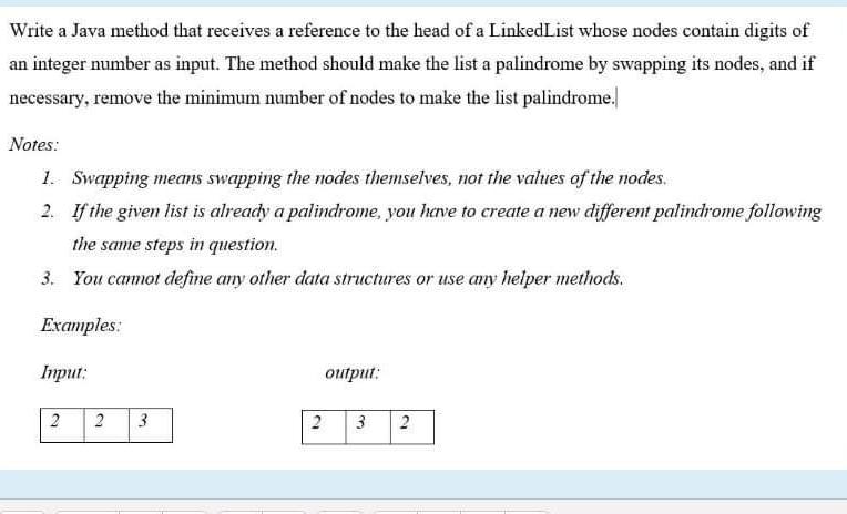 Solved Write a Java method that receives a reference to the | Chegg.com