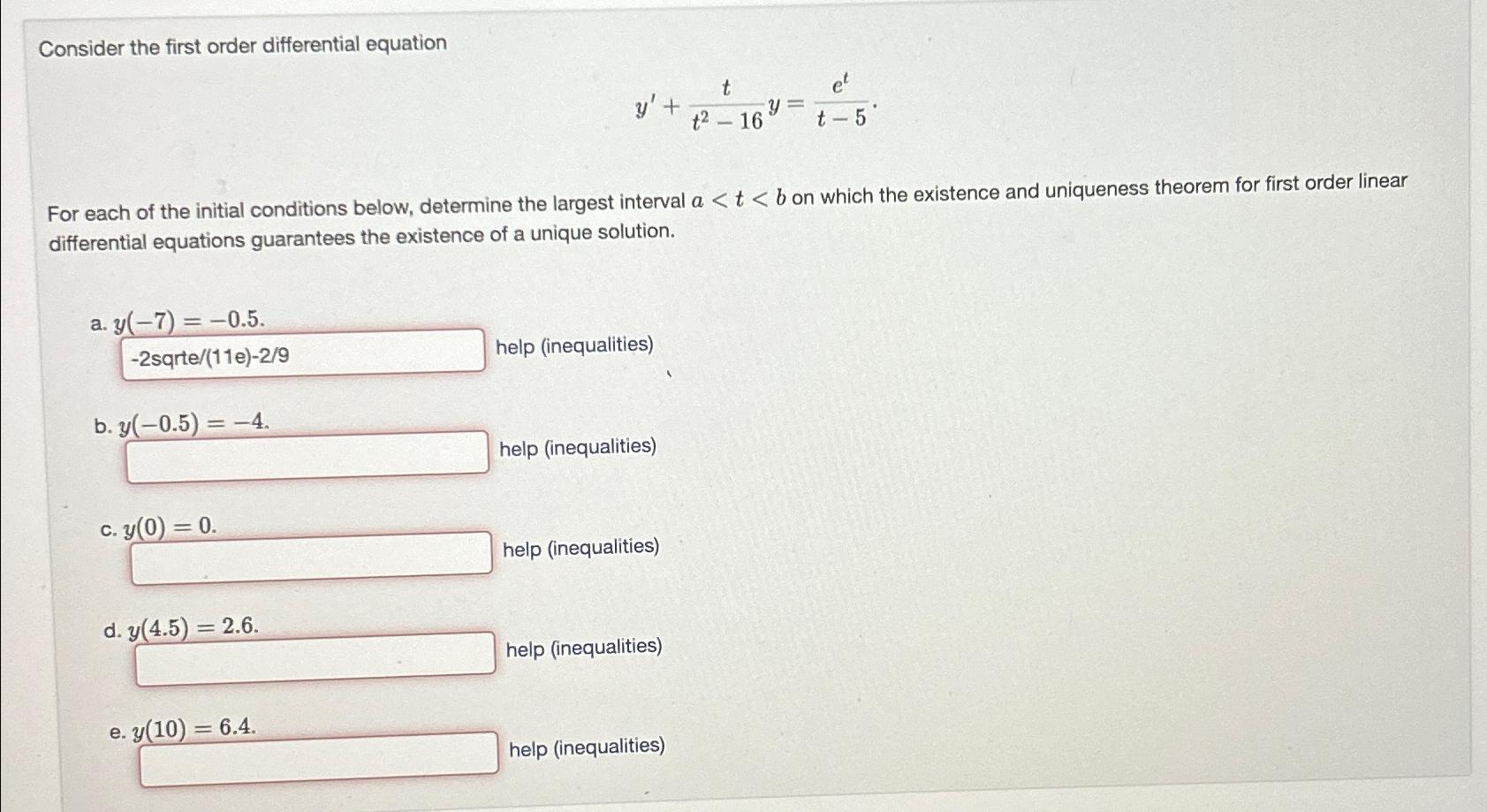 Consider the first order differential | Chegg.com