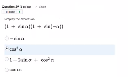 Solved Question 29 (1 ﻿point)Simplify the | Chegg.com