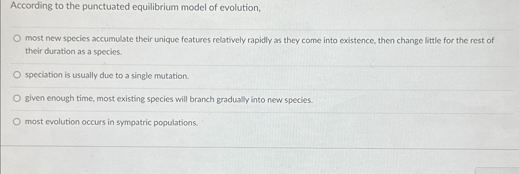 Solved According to the punctuated equilibrium model of | Chegg.com