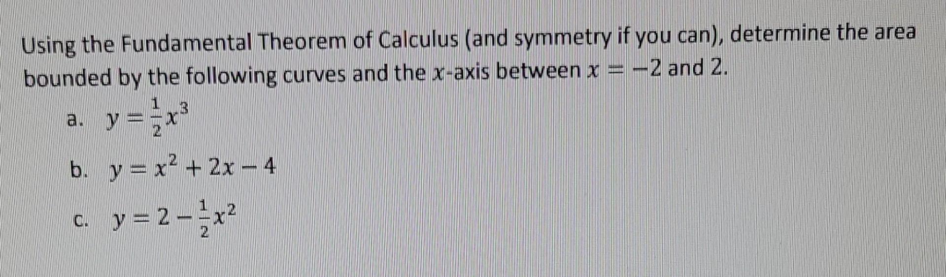 Solved Using the Fundamental Theorem of Calculus (and | Chegg.com