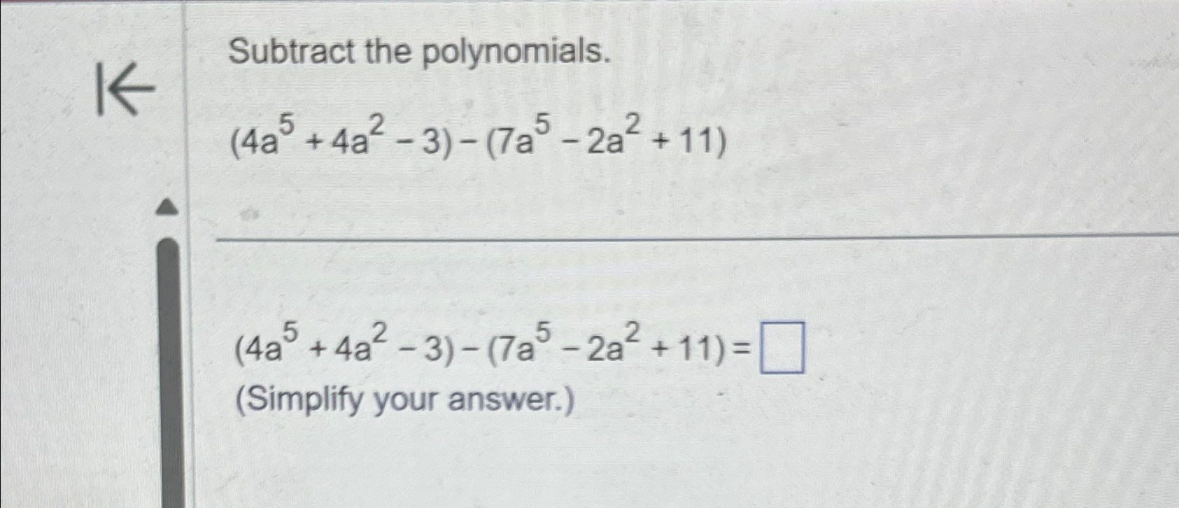 Solved Subtract the | Chegg.com