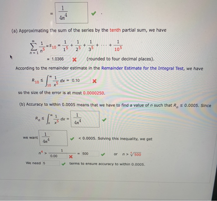 Solved EXAMPLE 5 (a) Approximate the sum of the series 2 | Chegg.com Solved EXAMPLE 5 (a) Approximate the sum of the series 2 | Chegg.com