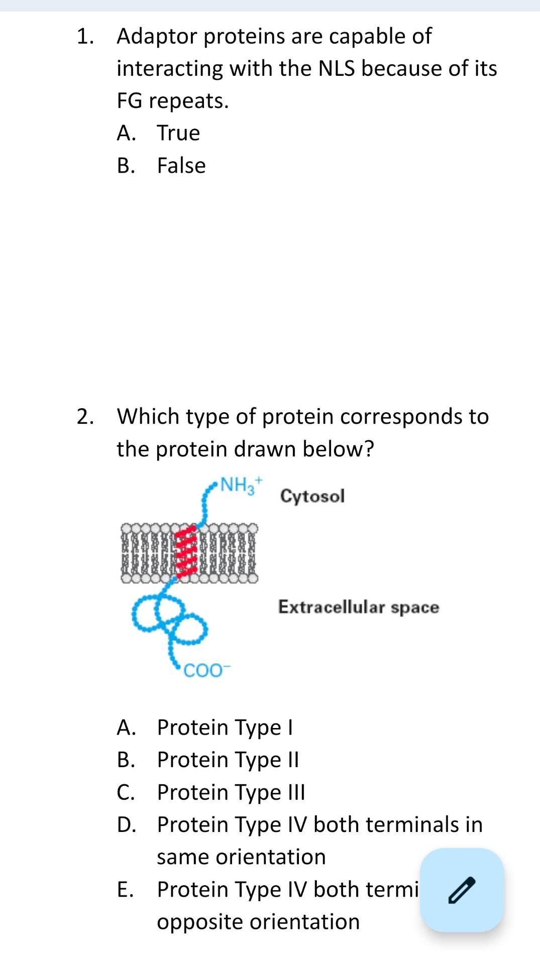 Solved 1. Adaptor proteins are capable of interacting with | Chegg.com