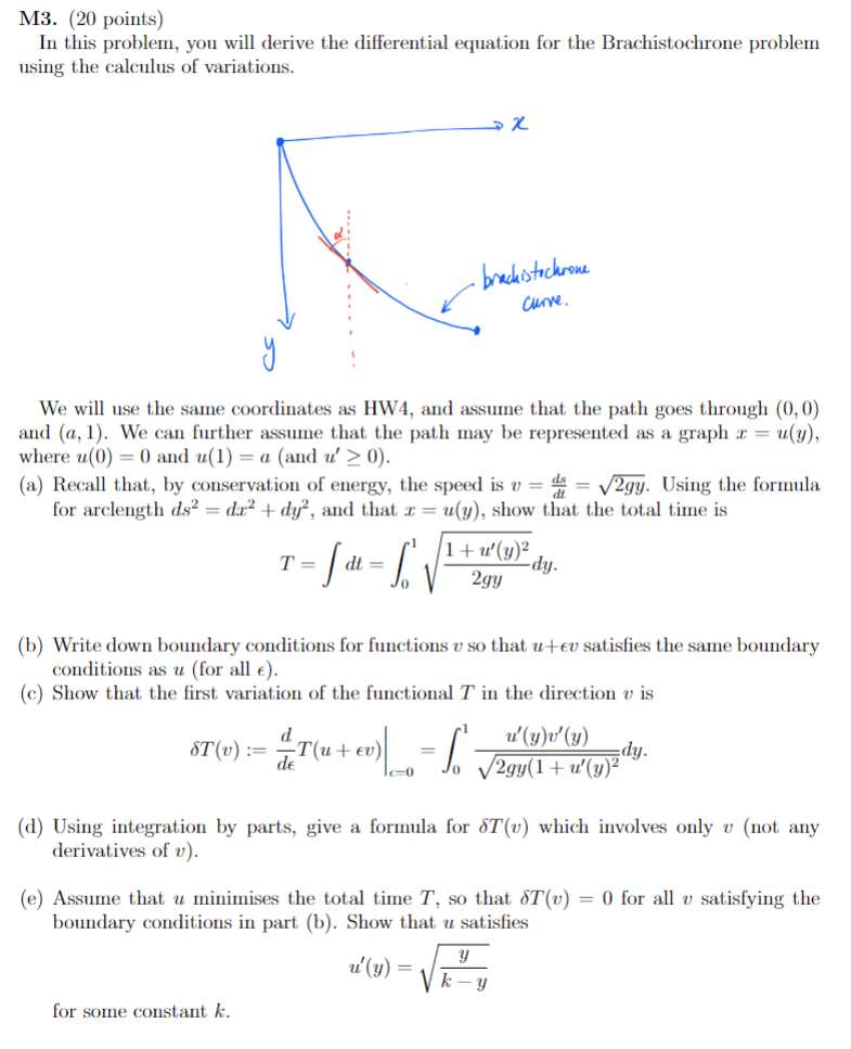 Solved M3. (20 ﻿points)In this problem, you will derive the | Chegg.com