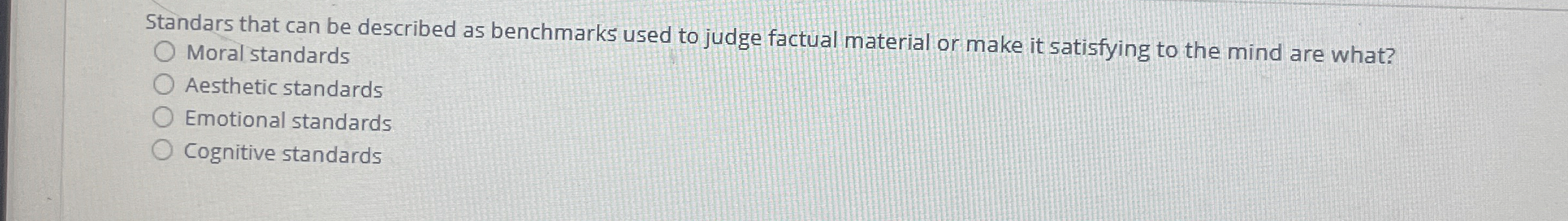 Solved Standars that can be described as benchmarks used to | Chegg.com