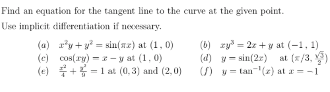 Solved Find an equation for the tangent line to the curve at | Chegg.com