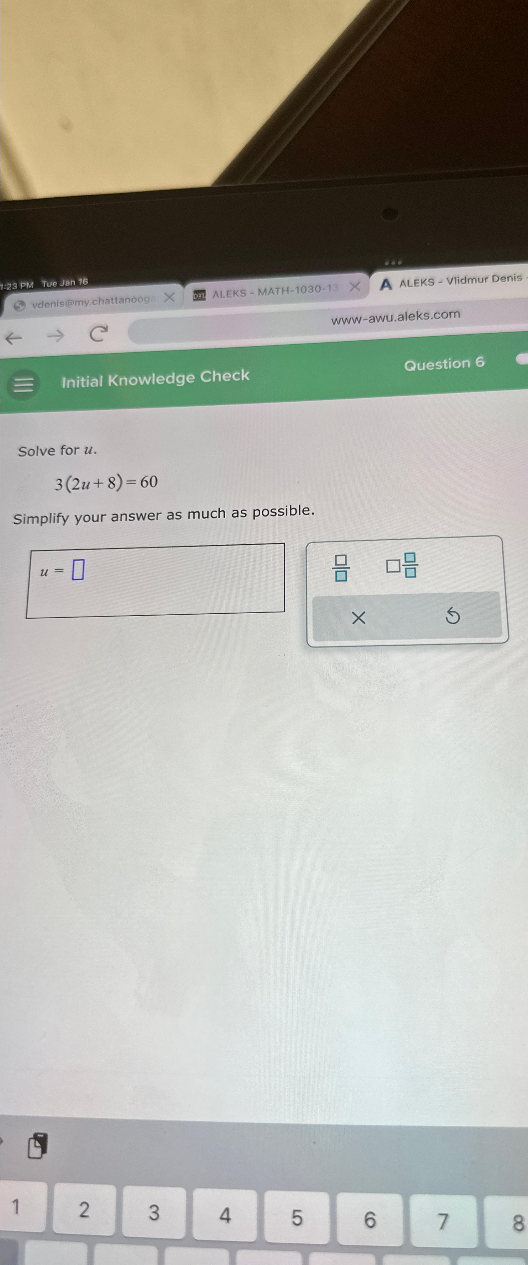 Solved Initial Knowledge CheckQuestion 6Solve for | Chegg.com Solved Initial Knowledge CheckQuestion 6Solve for | Chegg.com