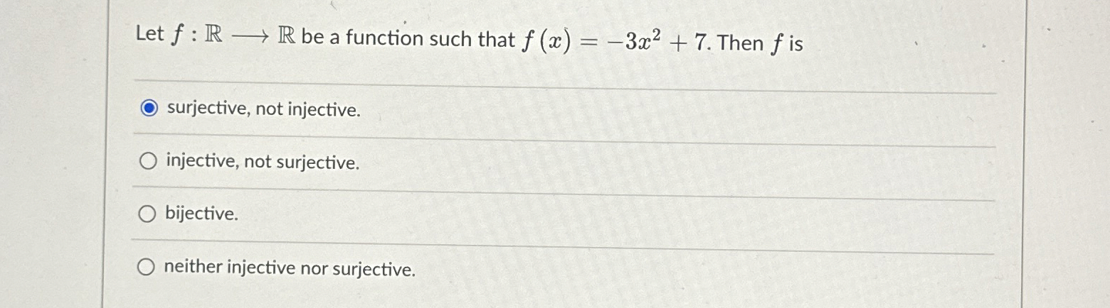 Solved Let f:RlongrightarrowR be a function such that | Chegg.com