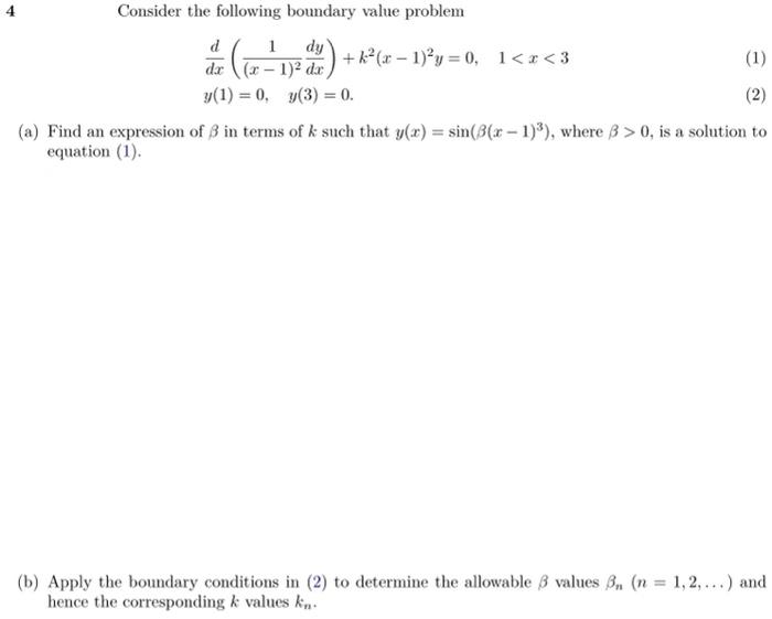 Solved Consider the following boundary value problem | Chegg.com