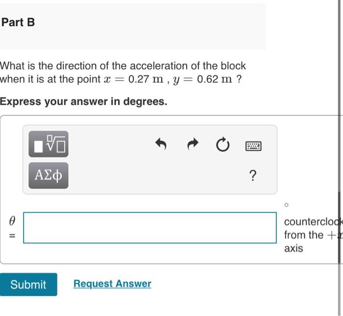 Solved A small block with mass 0.0400 kg is moving in the xy | Chegg.com