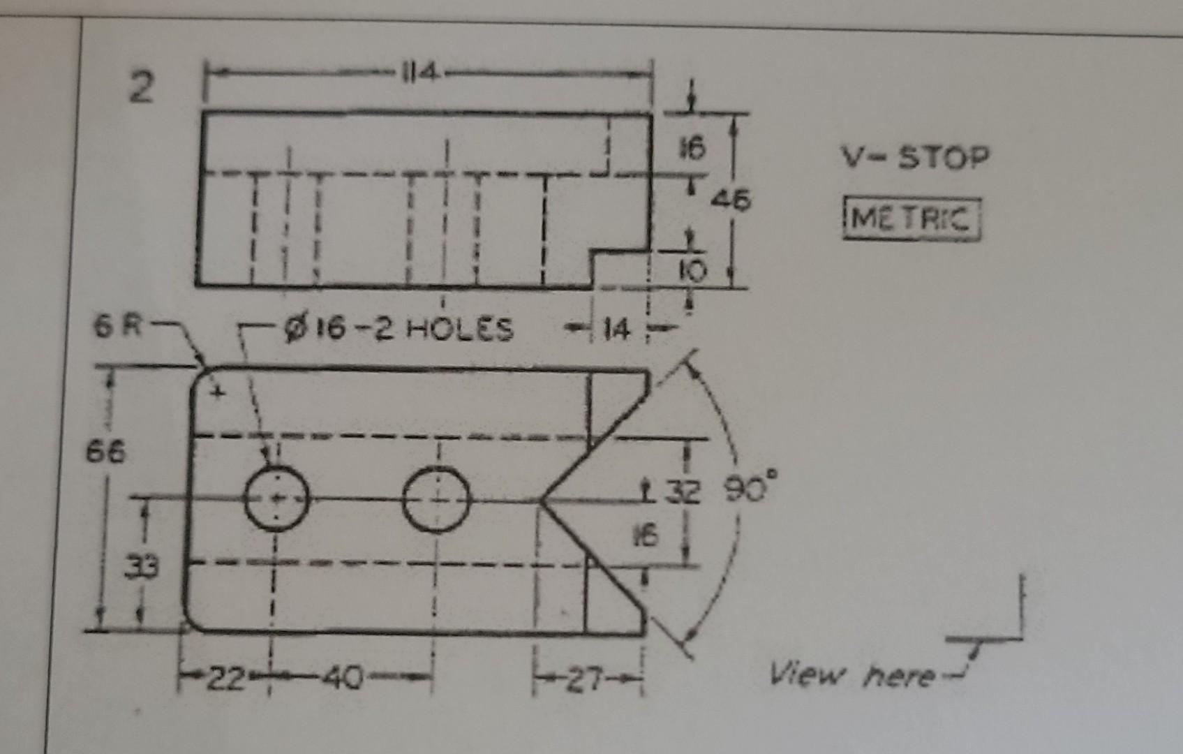 Draw the two given views for each, dimension them as | Chegg.com