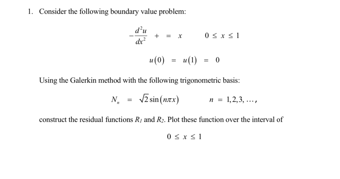 Solved Consider the following boundary value | Chegg.com