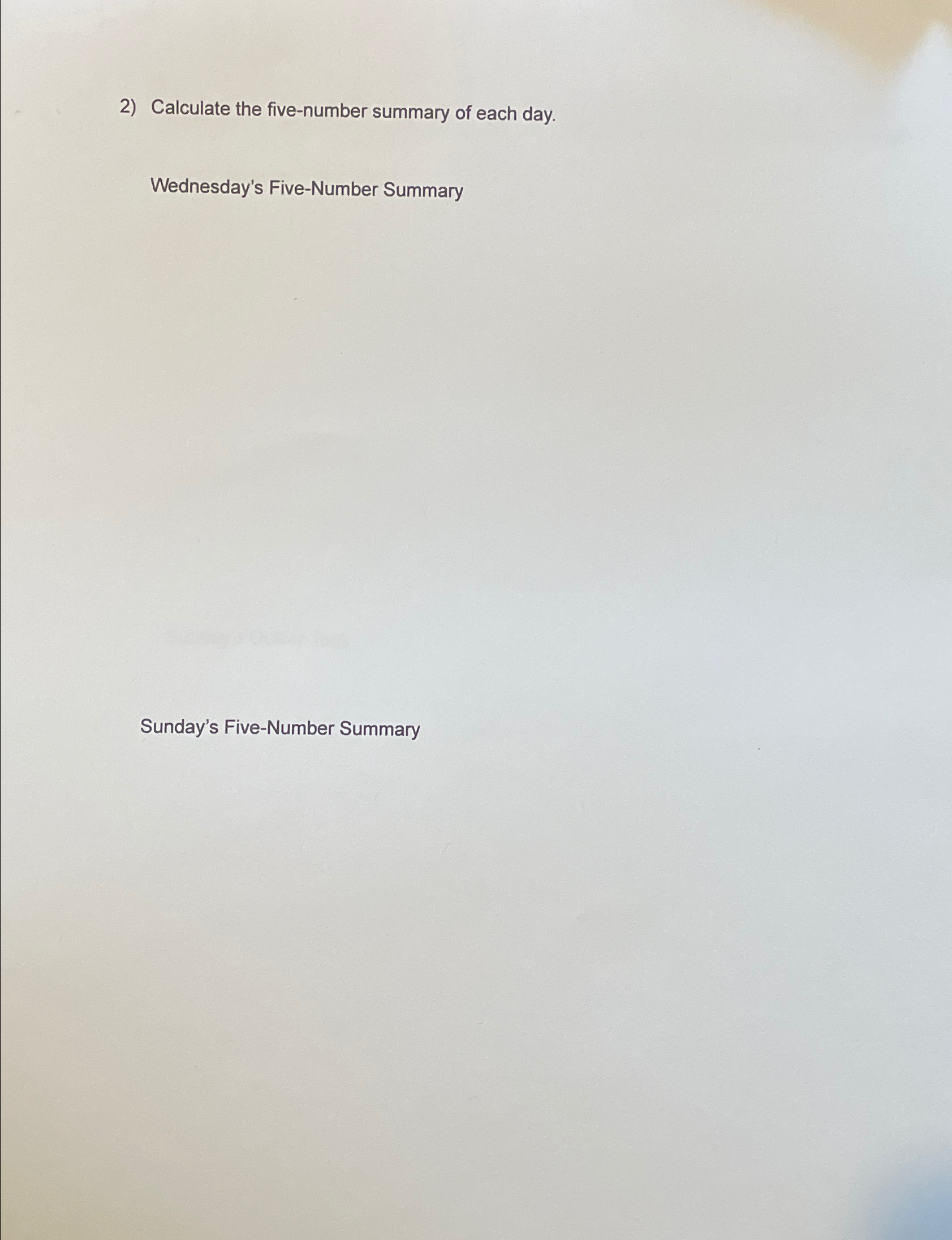 Solved Calculate the five-number summary of each | Chegg.com