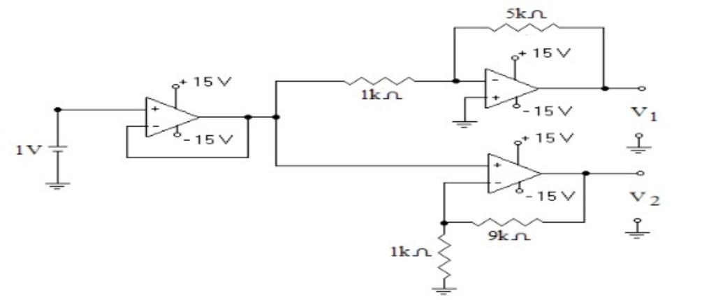 Solved Determine v1 and v2 and simulate in multisim | Chegg.com Solved Determine v1 and v2 and simulate in multisim | Chegg.com