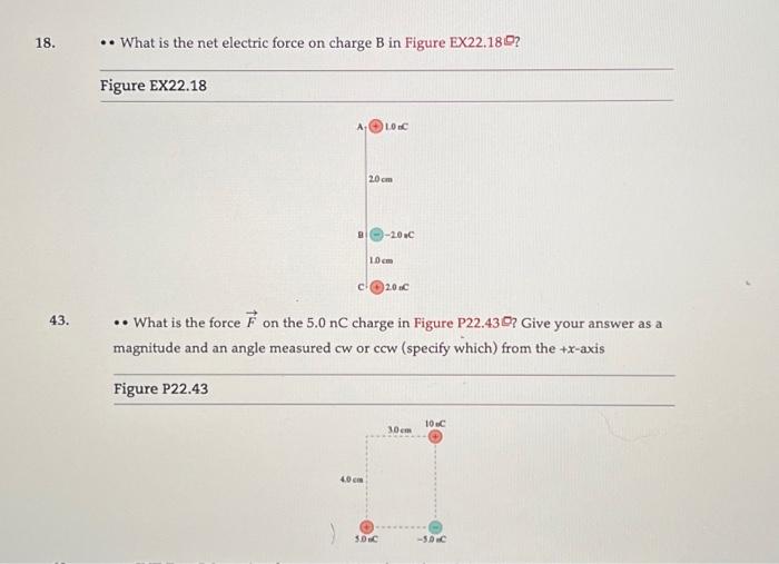 Solved What is the net electric force on charge B in Figure | Chegg.com