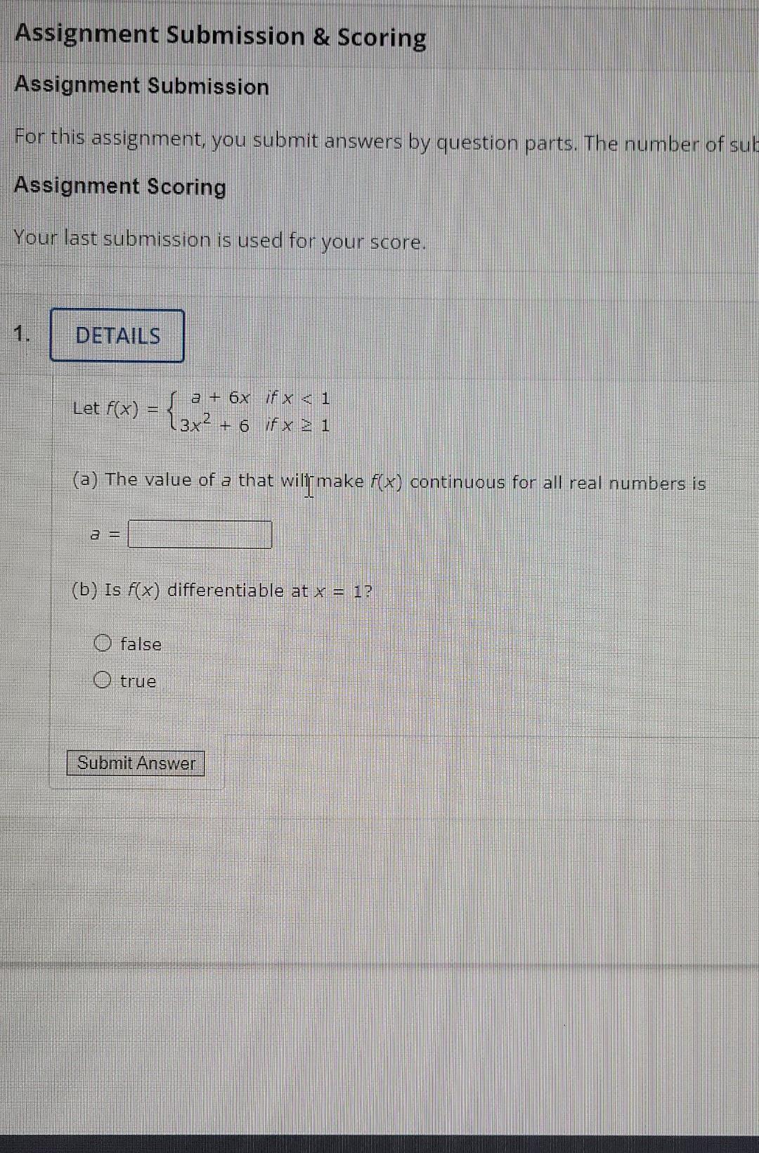 Solved Assignment Submission And Scoring Assignment Submission 0869