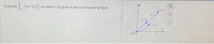 Solved Evaluate ∫C(4x+5y) ds where C is given in the | Chegg.com