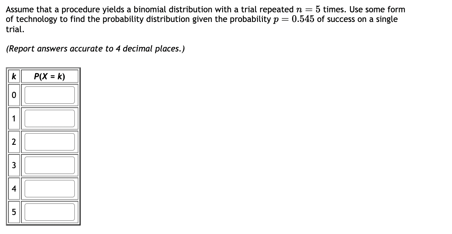 Solved Assume that a procedure yields a binomial | Chegg.com