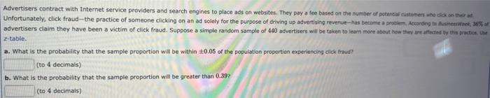 Solved Advertisers contract with Internet service providers | Chegg.com