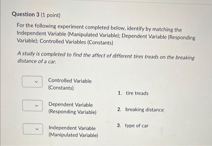 Solved For the following experiment completed below, | Chegg.com