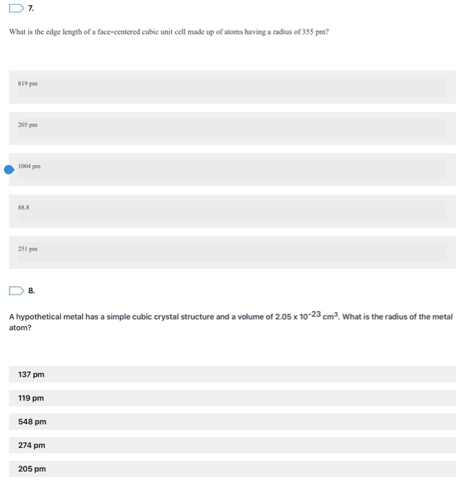 Solved D7. What is the edge length of a face-centered cubic | Chegg.com