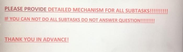 Solved I with mechanism please? Thanks a) ? you! 2 h c | Chegg.com