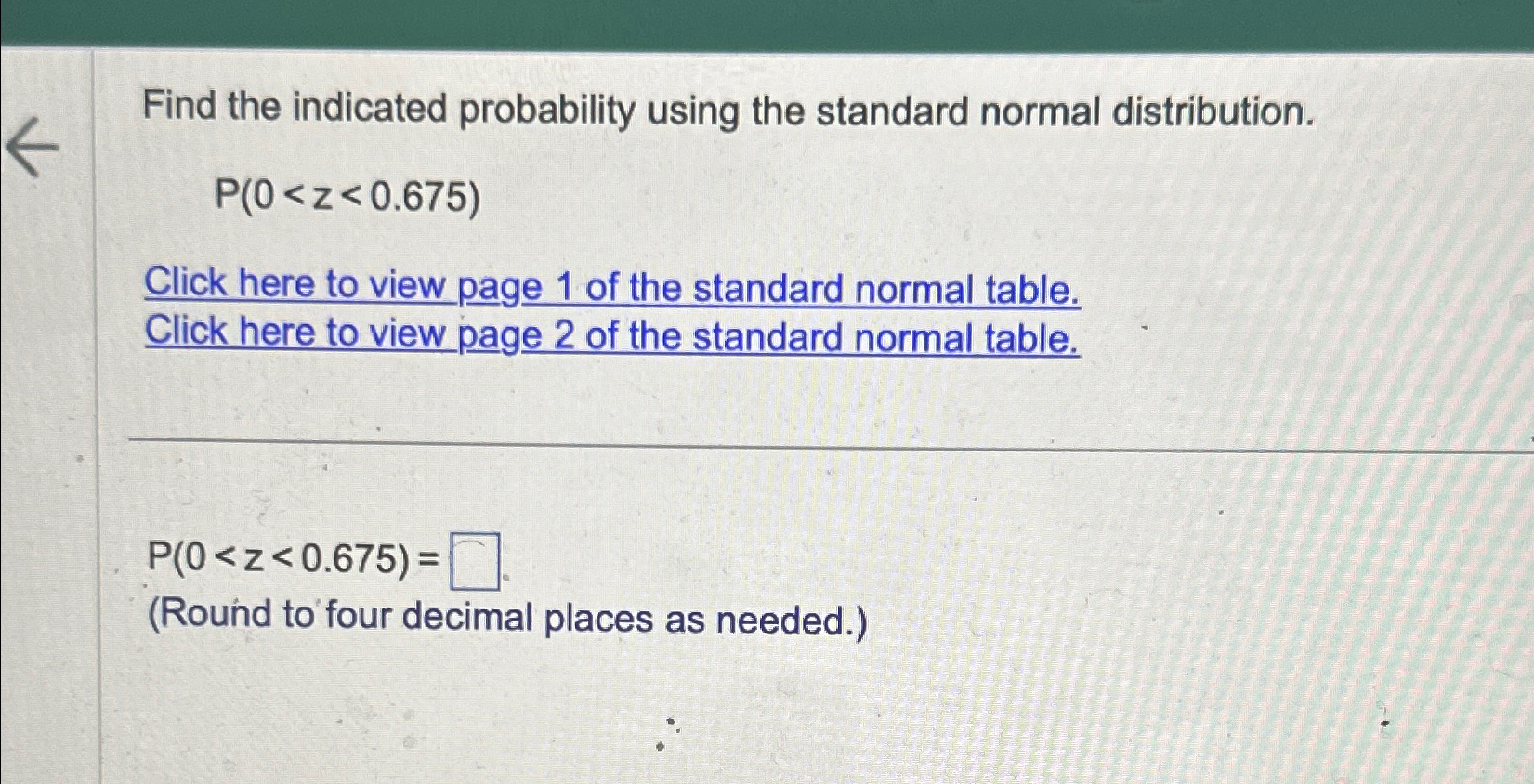 Solved Find the indicated probability using the standard | Chegg.com