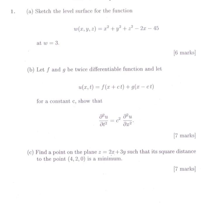 Solved (a) Sketch the level surface for the function | Chegg.com