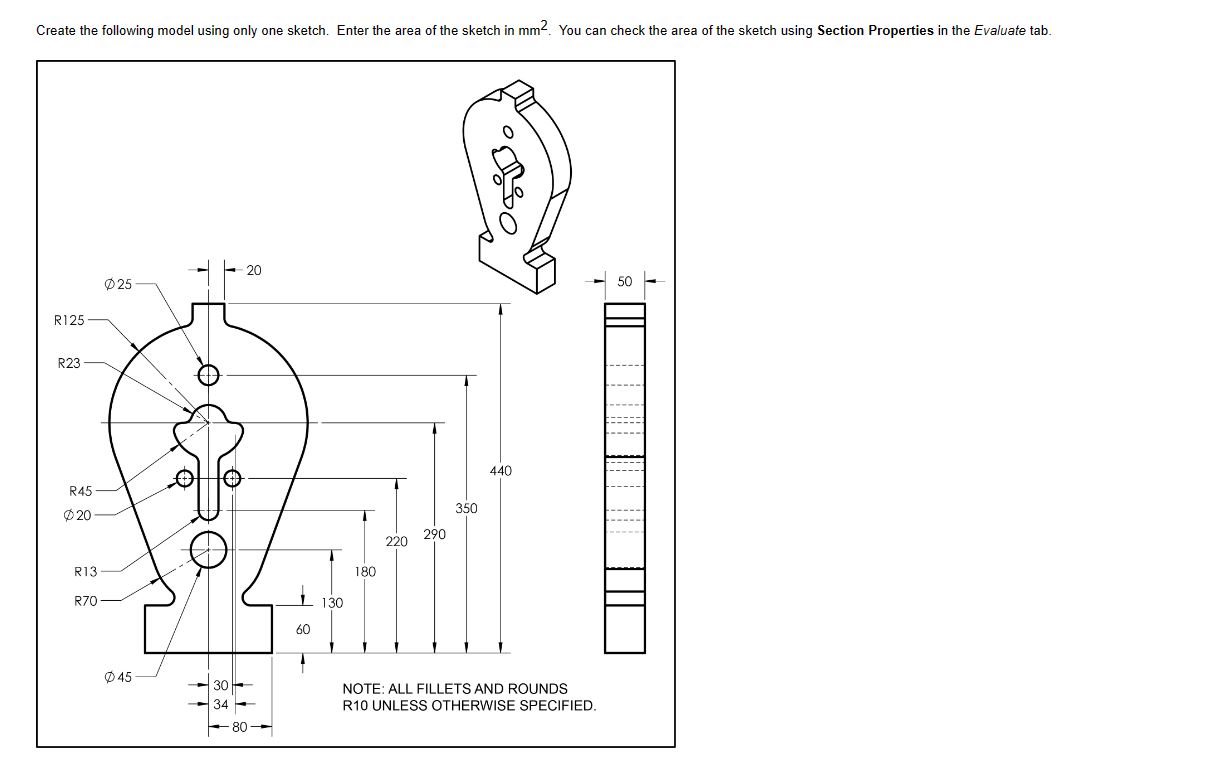 Solved Solidworks. Drawing units are in mm units. Create the | Chegg.com