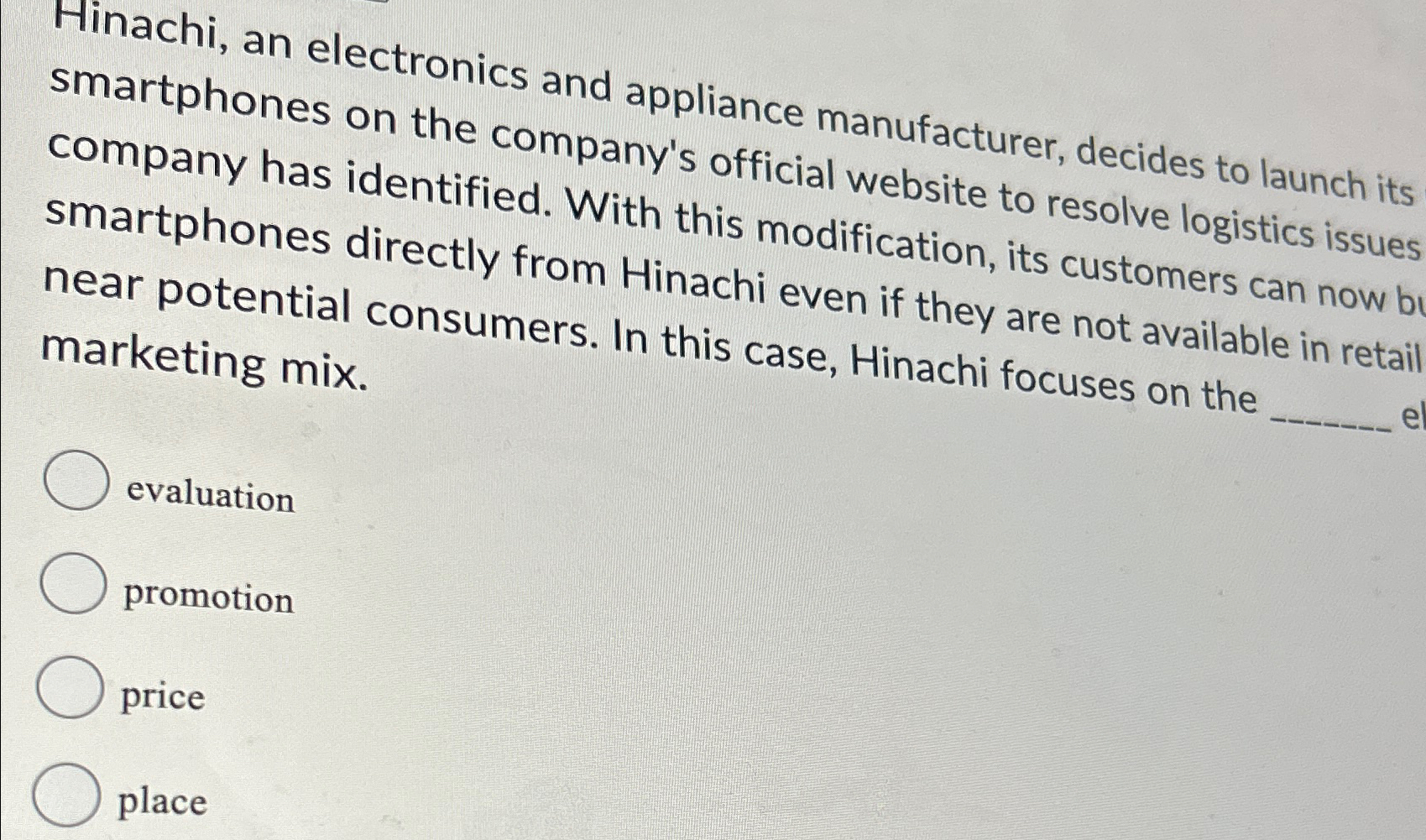 Solved Hinachi, an electronics and appliance manufacturer, | Chegg.com