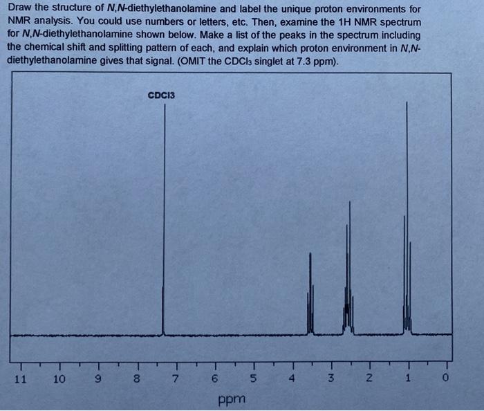 Solved Draw the structure of N,N-diethylethanolamine and | Chegg.com