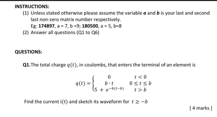 Solved INSTRUCTIONS: (1) Unless stated otherwise please | Chegg.com