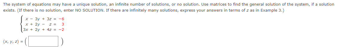 Solved The system of equations may have a unique solution, | Chegg.com