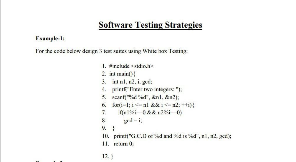 low design 3 test suites using White box Testing: 1. | Chegg.com